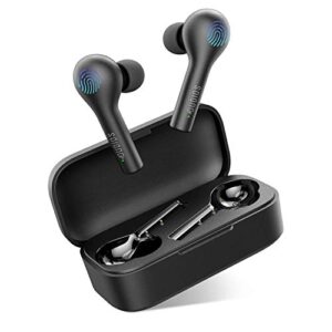 wireless earbuds with charging case, bluetooth 5.0 earphones 20hrs playing time in-ear clear call stereo sound built-in mic sweatproof auto pairing for iphone samsung android, noise cancelling