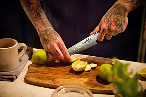 KUMA Multi Purpose Chefs Knife - Pro Bolster Edition - 8 Inch Blade for Carving, Slicing & Chopping - Great Ergonomic Handle - Professional Kitchen Knives