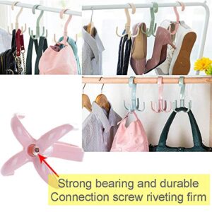 Closet Hanging Organizer Storage Purse Rack Handbag 360 Degree Rotating 4 Hooks for Belt Scarf Tie Rack Holder