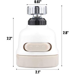 360° Rotatable Faucet Sprayer, 2pcs ABS Kitchen Saving Tap Head Movable Kitchen Sink Faucet Water Spray Three Gear Adjustable