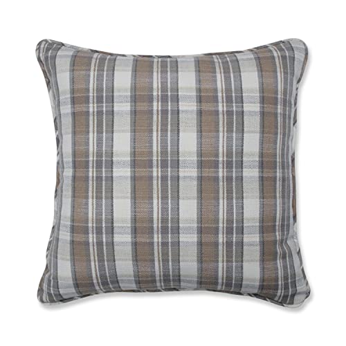 Pillow Perfect Indoor Bebe Cobblestone Throw Pillow, 18" x 18", Grey