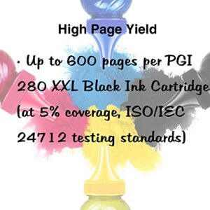 HI-VISION HI-YIELDS (2- Large Black Pack) Compatible 280xxl Ink Cartridge PGI-280XXL PGI280XXL High Yield for Pixma Wireless TS8120 TS6120 TR7520 TR8520 TS9120 TS8120 TS6220