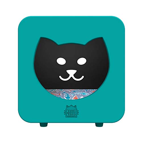 Kitty Kasas New! Standard Snap-On Modular Cat House, Bedroom Cube, Teal (KKB-115)