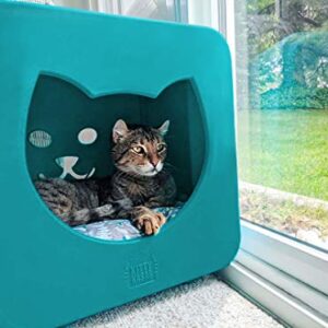 Kitty Kasas New! Standard Snap-On Modular Cat House, Bedroom Cube, Teal (KKB-115)