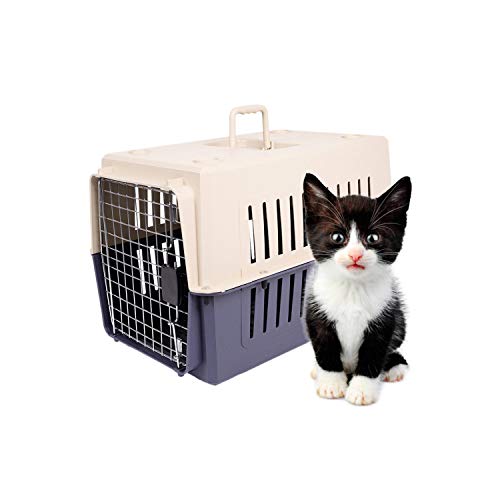 Dporticus Portable Pet Airline Box,Outdoor Portable Cage Carrier Suitable for Dogs Cats Rabbits Hamsters etc,Three Size