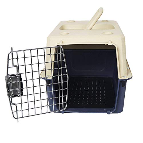 Dporticus Portable Pet Airline Box,Outdoor Portable Cage Carrier Suitable for Dogs Cats Rabbits Hamsters etc,Three Size