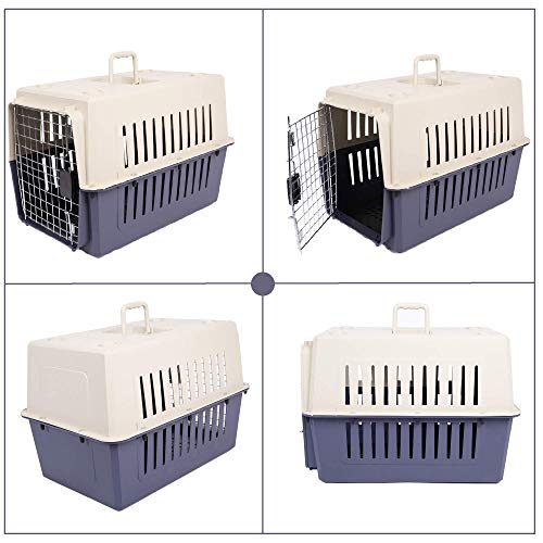 Dporticus Portable Pet Airline Box,Outdoor Portable Cage Carrier Suitable for Dogs Cats Rabbits Hamsters etc,Three Size