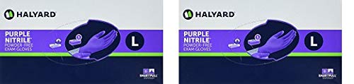 Haylard Health Purple Nitrile Exam Gloves, Large, 100 Count (2-(Pack))