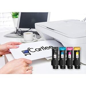 Cartlee Compatible Toner Cartridges Replacement for Dell H825 Toner H625cdw S2825 MFP H625CDW S2825CDN H625 CDW H825cdw Smart Color Printer Ink (1 Black, 1 Cyan, 1 Magenta, 1 Yellow)