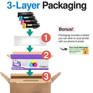 Limeink Compatible Toner Cartridge Replacement for Dell H625cdw Toner H825cdw for Dell Toner S2825cdn High Yield Laser Toner Cartridges For H625 H825 s2825 Ink 4 Pack 1 Black 1 Cyan 1 Yellow 1 Magenta