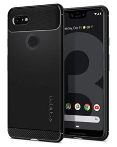 spigen rugged armor designed for google pixel 3 xl case (2018) - black