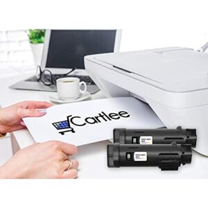 Cartlee 2 Black Compatible High Yield Laser Toner Cartridges Replacement for Dell H625cdw H825cdw S2825cdn H625 H825 s2825 Smart Color Multifunction Printers Ink