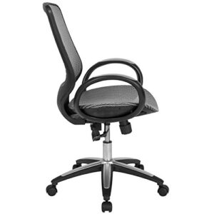 Flash Furniture Newton Mid-Back Ergonomic Office Chair with Contemporary Mesh Design in Gray