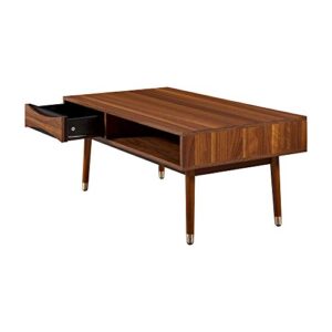 Versanora Dawson Coffee Table | Living Room, 39.62" x 21.62" x 17.75", Walnut