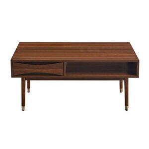 Versanora Dawson Coffee Table | Living Room, 39.62" x 21.62" x 17.75", Walnut