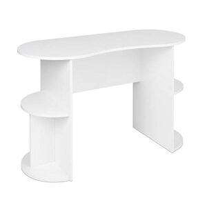 prepac kurv compact student desk, white