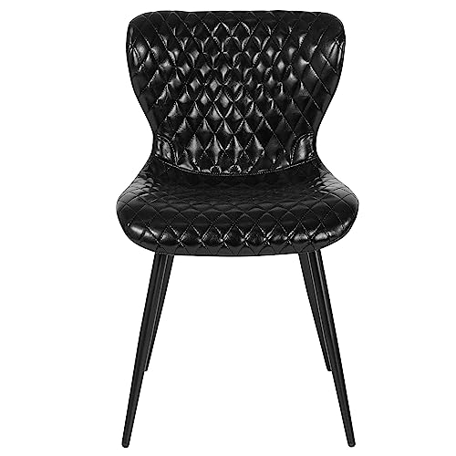 Flash Furniture Bristol Contemporary Upholstered Chair in Black Vinyl