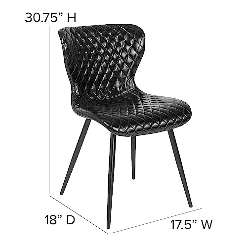 Flash Furniture Bristol Contemporary Upholstered Chair in Black Vinyl