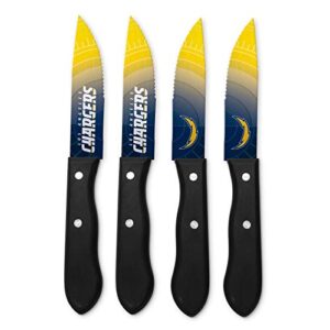 the sports vault nfl los angeles chargers steak knife set