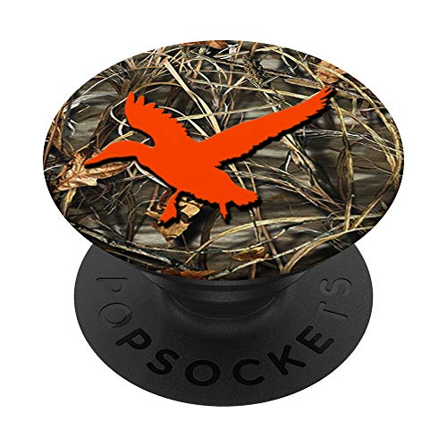 Duck Hunting Orange Brown Camouflage Camo Background PopSockets PopGrip: Swappable Grip for Phones & Tablets