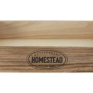 Premier Housewares Rustic Homestead Crate, Natural, Paulownia Wood, Plywood