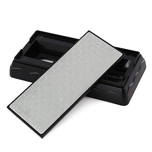 Double-sided Diamond Sharpening Stone,YCAMMIN Knife Sharpener Stone diamond sharpener Honeycomb Surface Plate with Non-slip Base for Scissors Knives Outdoor Kitchen Sharpen Tools (400/1000 Grit)