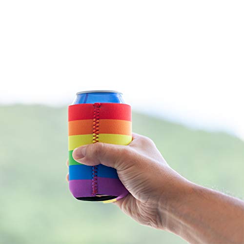 12 Pack Can Coolers Sleeves Neoprene Can sleeve Blank Beer Drink Coolies for Weddings, Parties, Events - FUNLAVIE