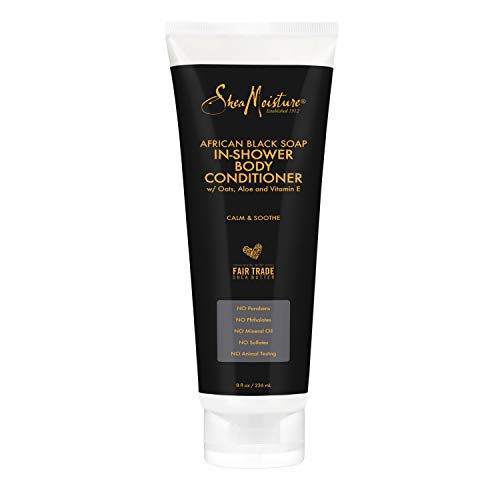 SheaMoisture In-Shower Body Wash Conditioner Body Wash for Sensitive Skin African Black Soap Shea Butter Body Wash 8 OZ