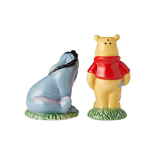 Enesco Disney Ceramics Winnie The Pooh and Eeyore Salt and Pepper Shakers, 3.6 Inch, Multicolor