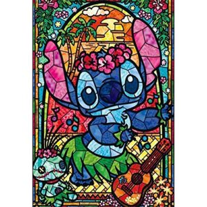 diamond painting kits for adults, diy 5d round full drill art perfect for relaxation and home wall decor(stitch, 12x16inch)