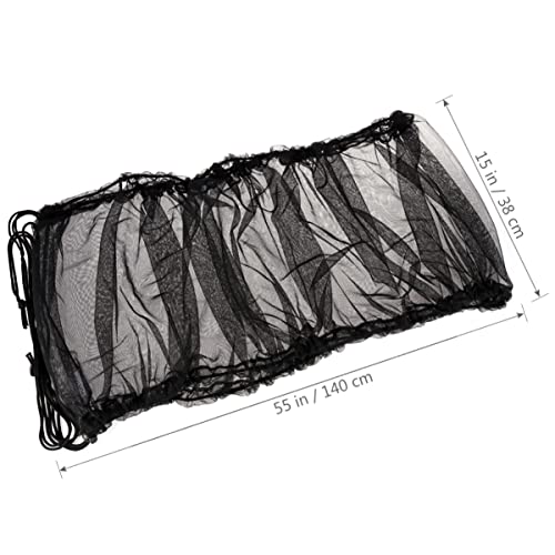 POPETPOP Bird Cage Cover Seed Catcher Birdcage Nylon Mesh Net Cover Skirt Guard (Black)