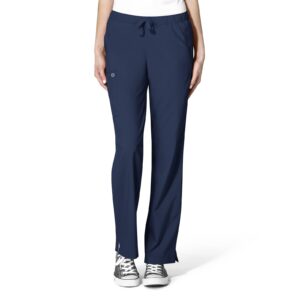 wonderwink w123 women’s drawstring scrub pant — navy, large