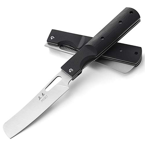 Miki Sharp 440A Stainless Steel Blade Japanese Kitchen Chef Folding Pocket Knife for Outdoor Camping Cooking (Chef Blade)