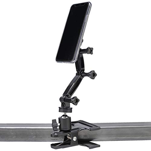 Livestream® Smartphone Ball Head Clamp Mount with Magnetic Mounting System and Extension Kit; Attach to Desk or Table. Easily Adjust Height of Device for Videos, Reading, or Live Streaming.