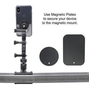 Livestream® Smartphone Ball Head Clamp Mount with Magnetic Mounting System and Extension Kit; Attach to Desk or Table. Easily Adjust Height of Device for Videos, Reading, or Live Streaming.