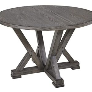 Progressive Furniture Fiji Round Dining Table, 47" W x 47" D x 30" H, Harbor Gray