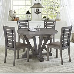 Progressive Furniture Fiji Round Dining Table, 47" W x 47" D x 30" H, Harbor Gray