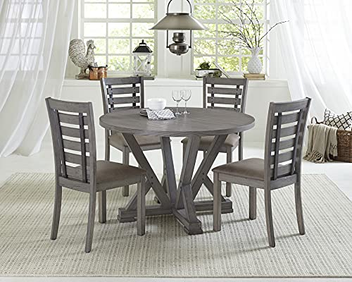 Progressive Furniture Fiji Round Dining Table, 47" W x 47" D x 30" H, Harbor Gray