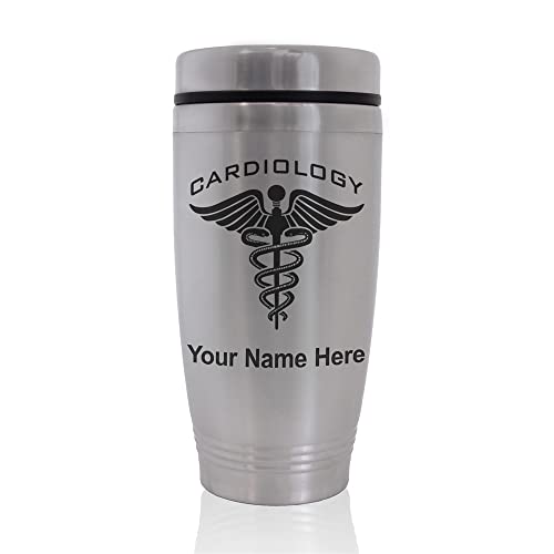 SkunkWerkz Commuter Travel Mug, Cardiology, Personalized Engraving Included