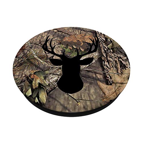 Outdoor Hunting Camouflage Gift with Deer Head realtree camo PopSockets PopGrip: Swappable Grip for Phones & Tablets