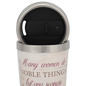 Many Women Worth More 16 Oz Stainless Steel Travel Mug with Lid