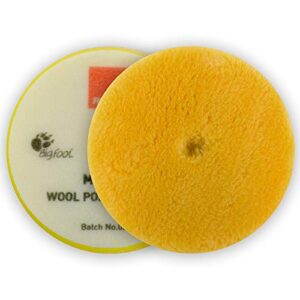 detail king rupes medium yellow wool pad 170mm/ 6.75in - single - polishing pad - provide an ultra smooth polishing action