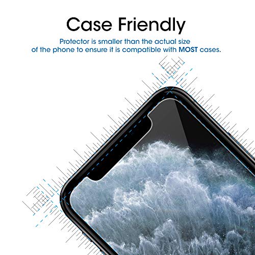 amFilm (3 Pack) Glass Screen Protector for iPhone 11 Pro Max/iPhone XS Max (6.5" Display) With Easy Installation Tray