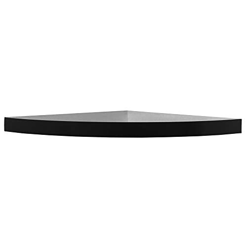 InPlace Shelving Lewis Hyman 9602038E Floating Corner Shelf with Invisible Brackets, 18”, Black