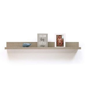 InPlace Shelving, 9602032E Floating Picture Shelf with Ledge, 35", Gray Driftwood