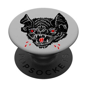 creepy spooky halloween vampire bat blood popsockets swappable popgrip