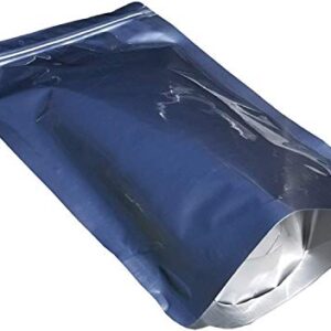 PackFreshUSA: 2-Quart (8" x 12" x 4") AirTight Seal-Top Stand-Up Mylar Pouch Bags for Long-Term Food Storage - Premium Century 7 Mil Thick (Per Side) - Resealable - Heat Sealable - Food Grade - Rounded Corners - Free Guide - Pack of 100