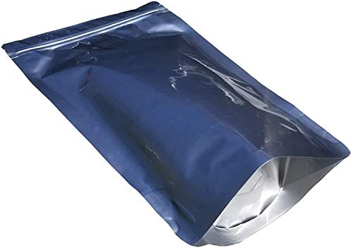 PackFreshUSA: 2-Quart (8" x 12" x 4") AirTight Seal-Top Stand-Up Mylar Pouch Bags for Long-Term Food Storage - Premium Century 7 Mil Thick (Per Side) - Resealable - Heat Sealable - Food Grade - Rounded Corners - Free Guide - Pack of 100