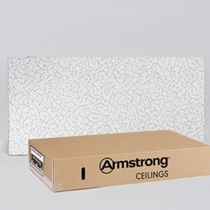 Armstrong Ceiling Tiles; 2x4 Ceiling Tiles - 12 pcs White Ceiling Tiles; Acoustic Ceilings for Suspended Ceiling Grid; CORTEGA 769