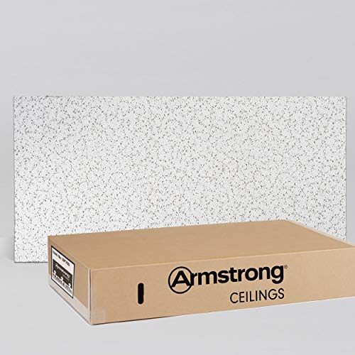 Armstrong Ceiling Tiles; 2x4 Ceiling Tiles - 12 pcs White Ceiling Tiles; Acoustic Ceilings for Suspended Ceiling Grid; CORTEGA 769